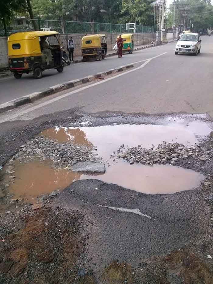 This Bengaluru Artist Is Using Art To Draw Attention To Potholes ...